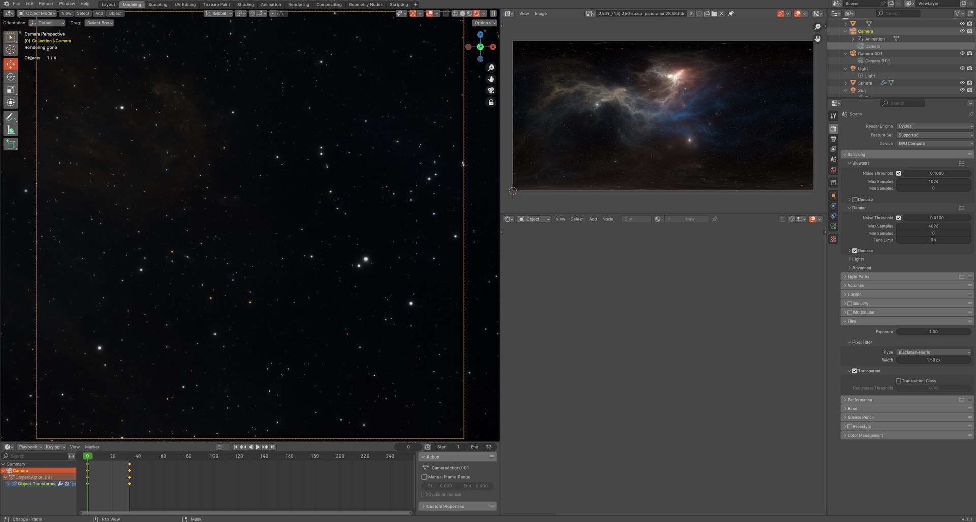 HDRI Panoramic Sky - 360 Space Nebula N3459 3D Model - TurboSquid 2344282