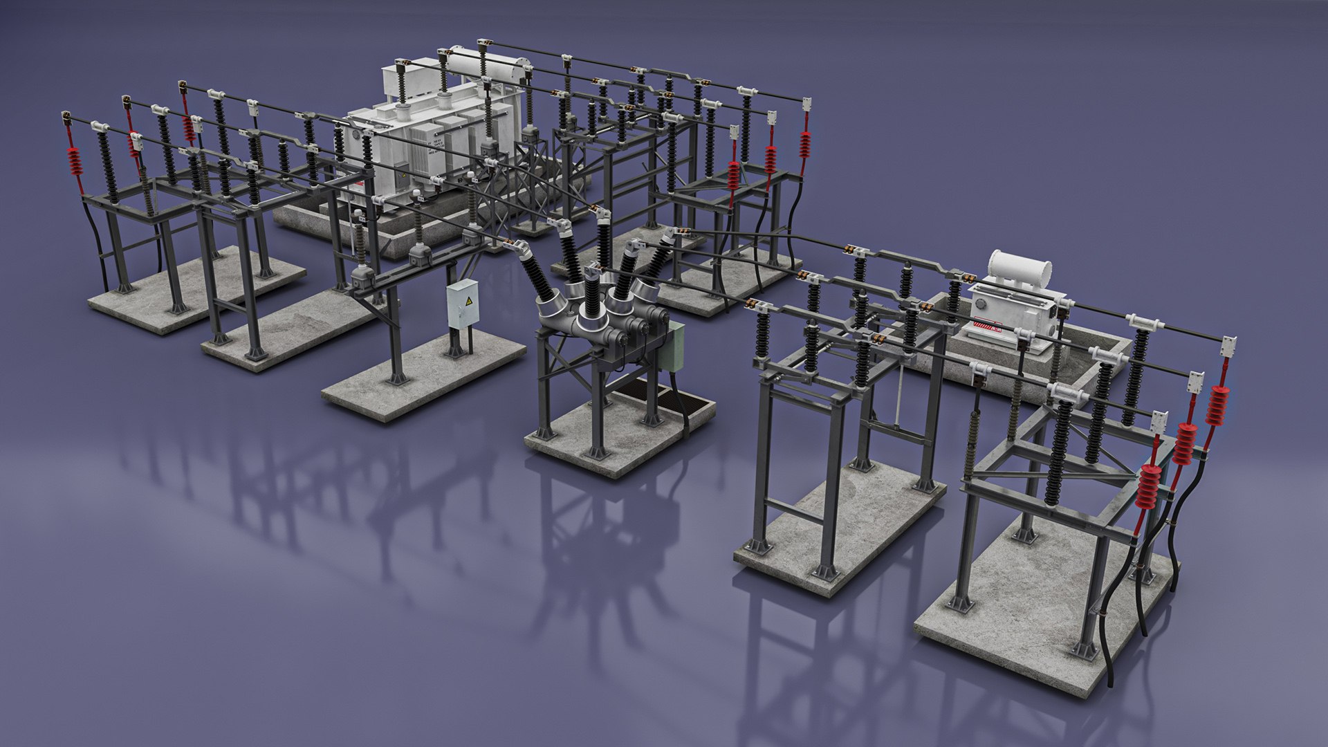 Electrical Grid Station 3D Model - TurboSquid 2292975