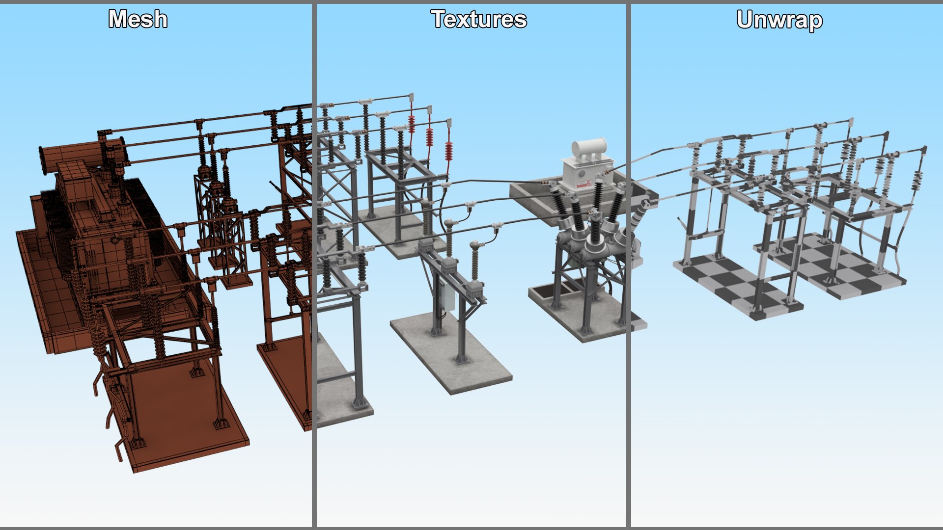 Electrical Grid Station 3D Model - TurboSquid 2292975