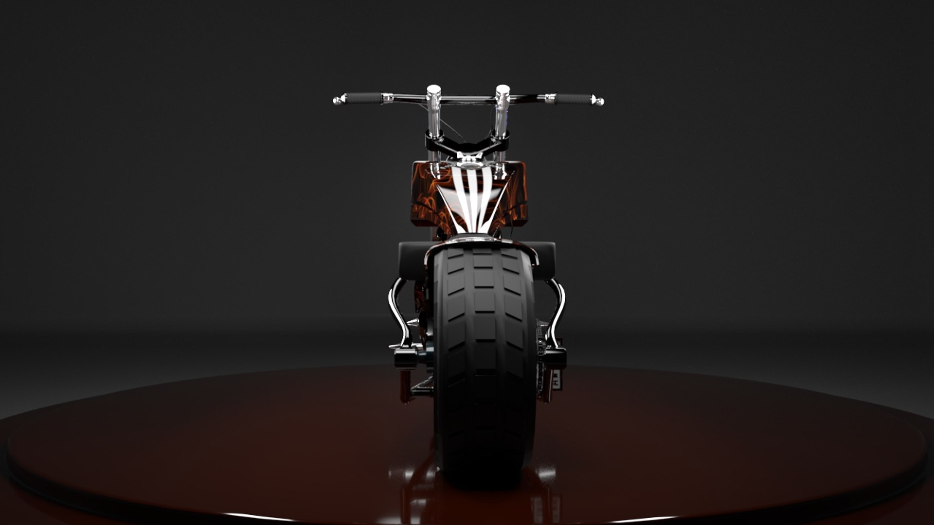 3D Chopper Bike Model - TurboSquid 1621082