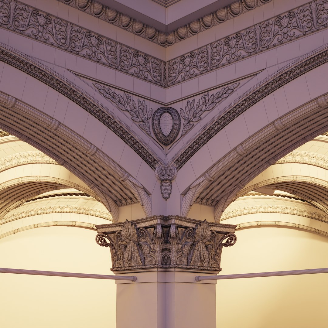 3D Model Atrium Museum Classical - TurboSquid 1689435