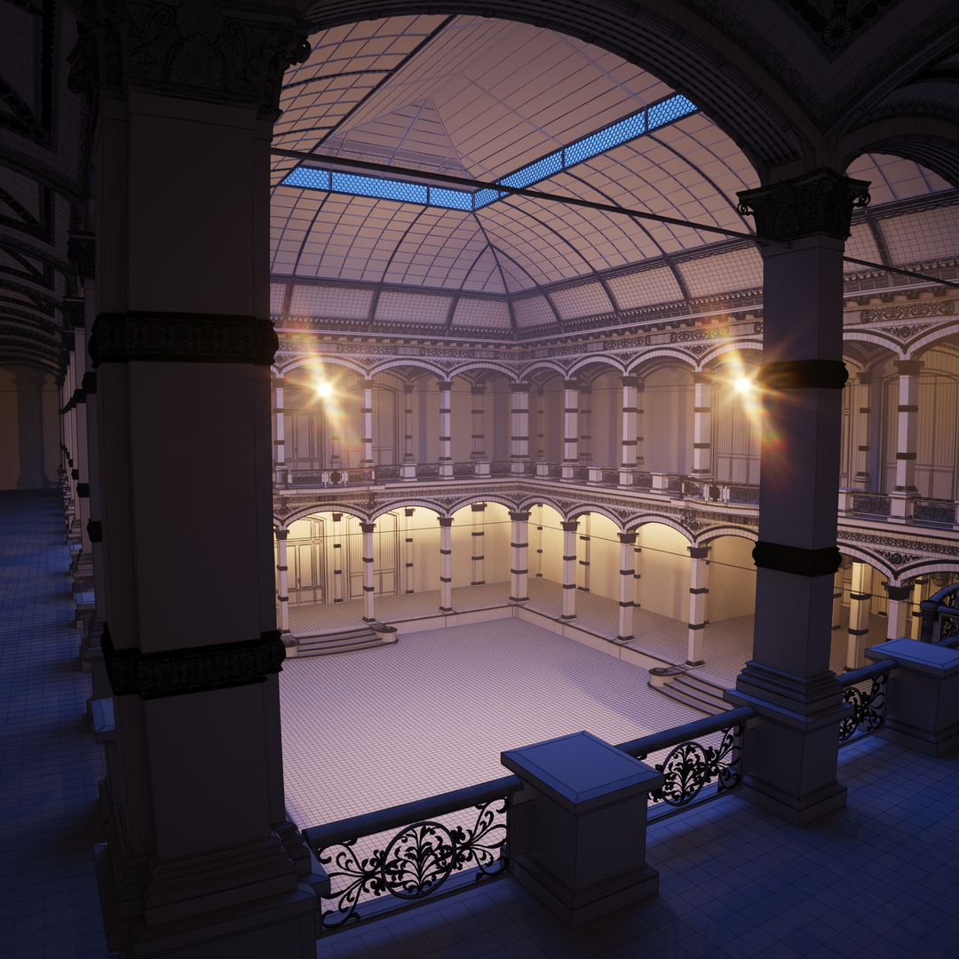 3D model atrium museum classical - TurboSquid 1689435