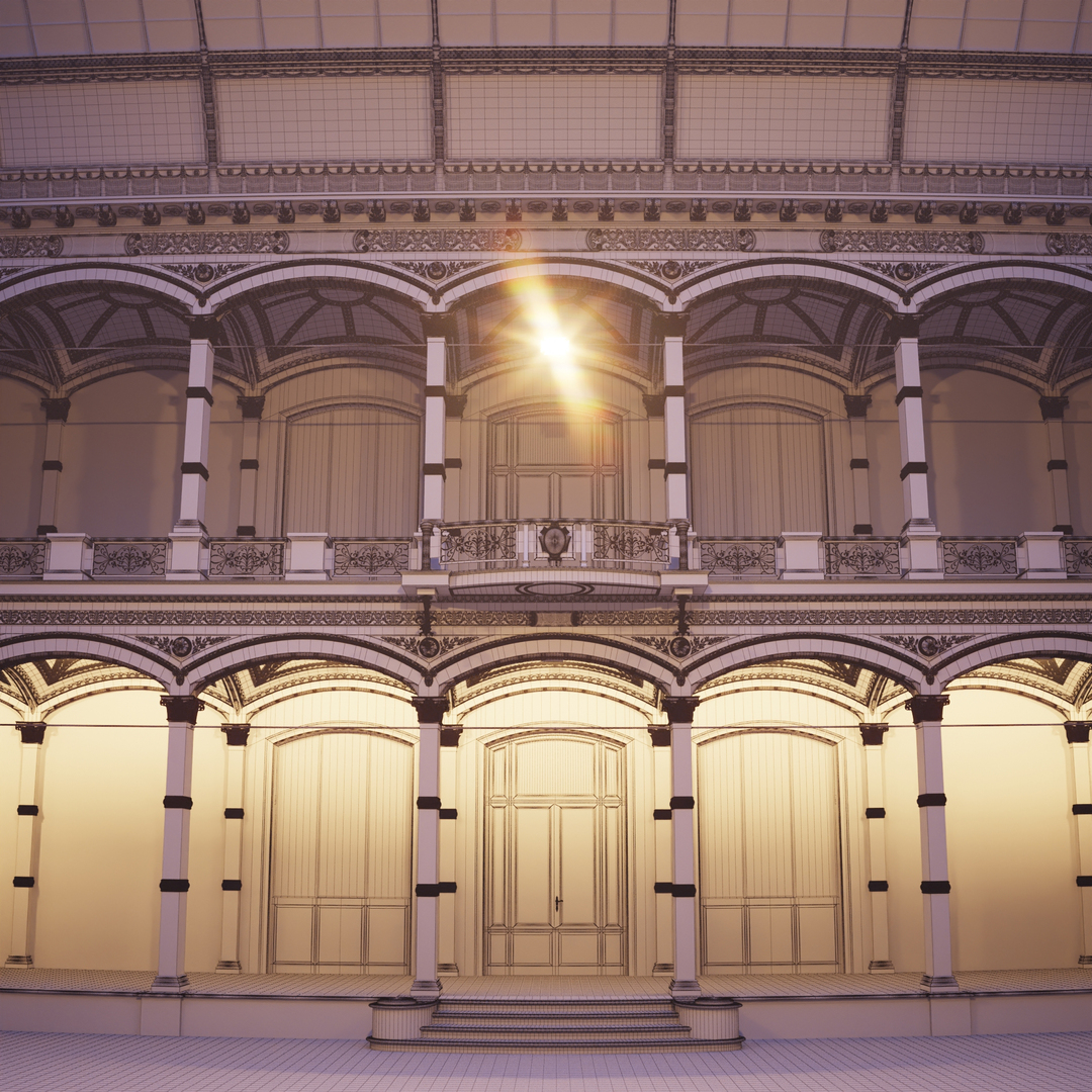 3D model atrium museum classical - TurboSquid 1689435