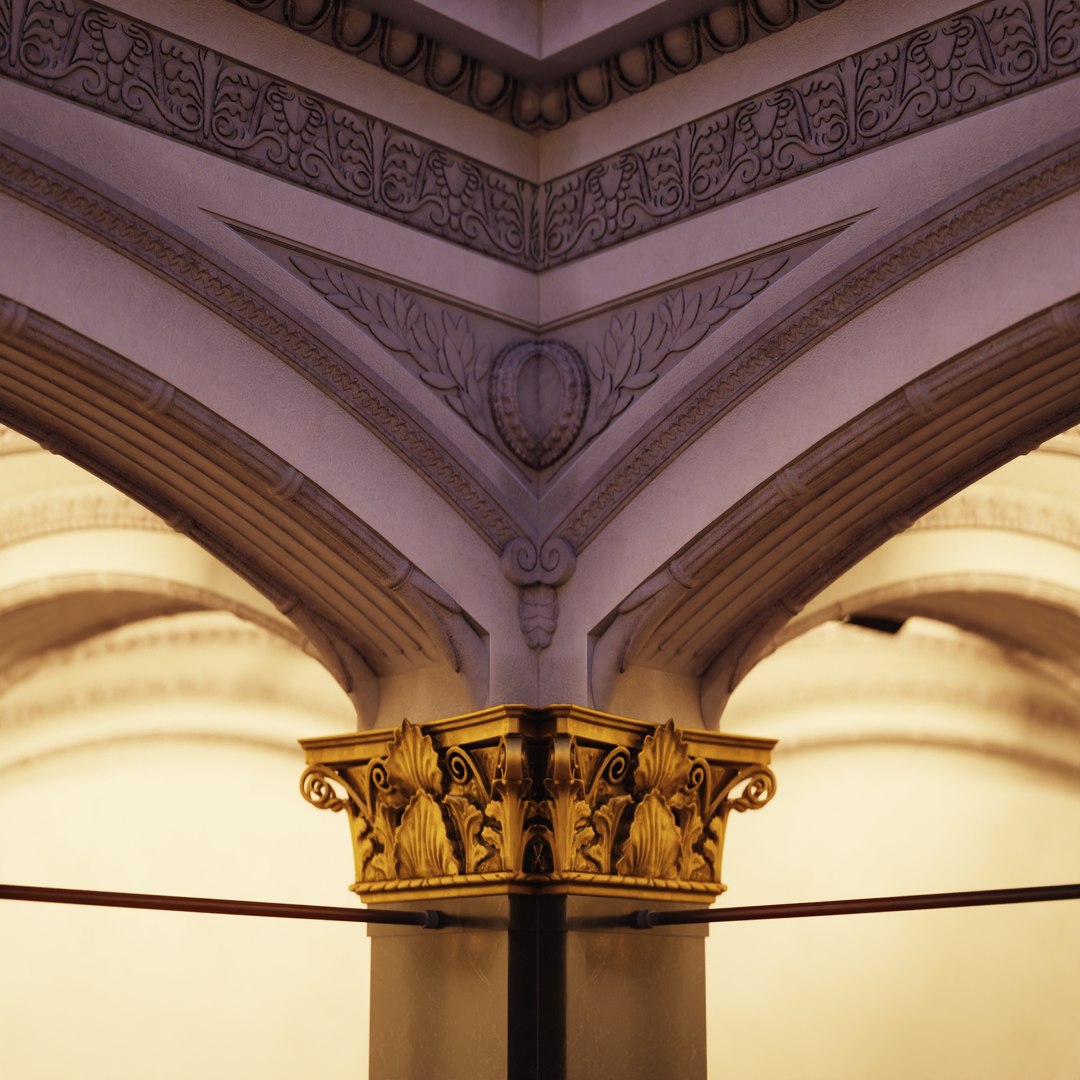 3D Model Atrium Museum Classical - TurboSquid 1689435