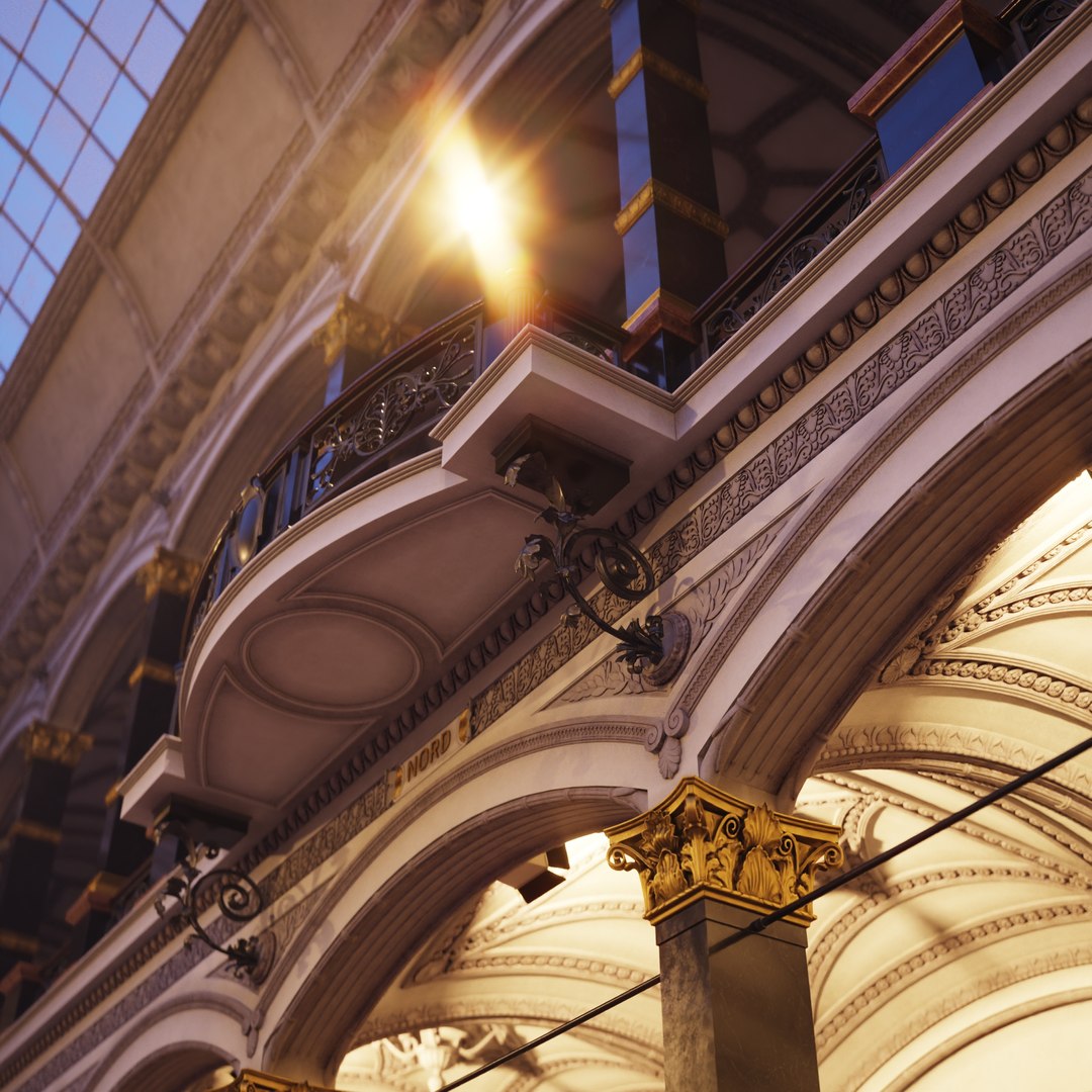 3D Model Atrium Museum Classical - TurboSquid 1689435