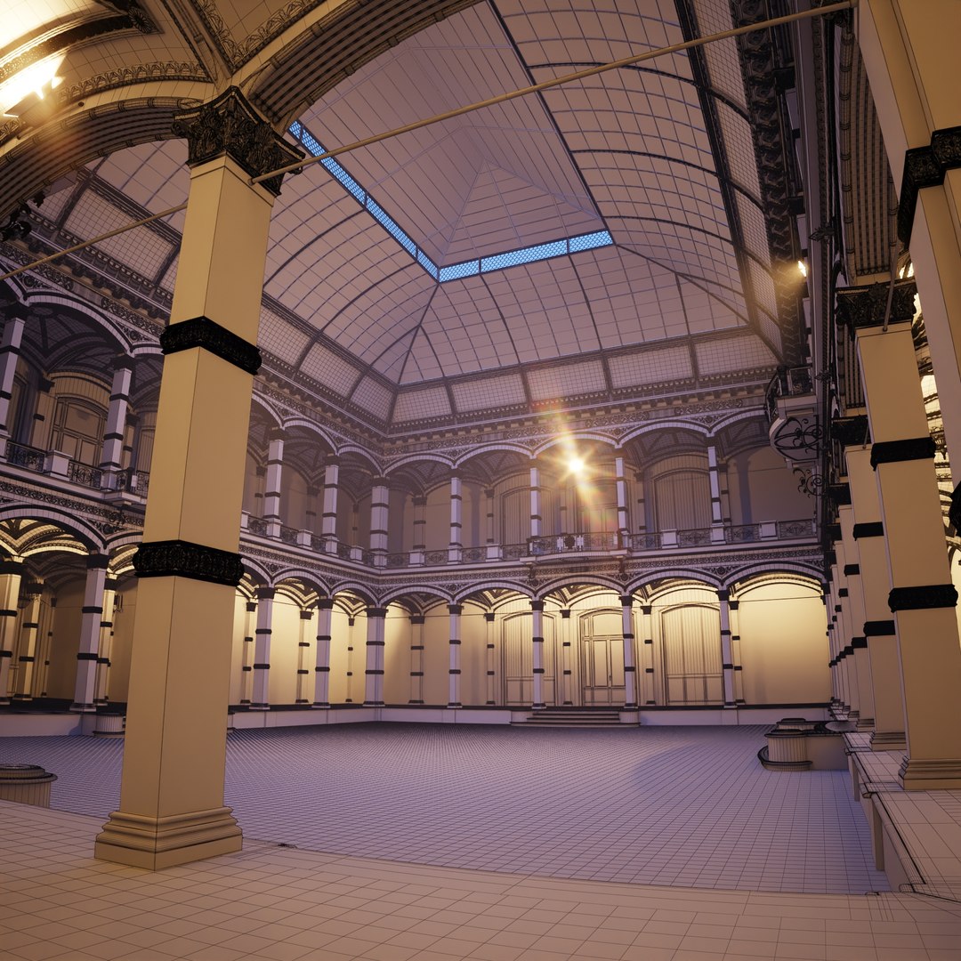 3D Model Atrium Museum Classical - TurboSquid 1689435