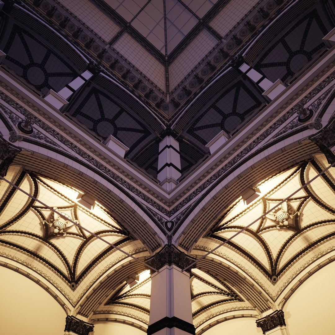 3D Model Atrium Museum Classical - TurboSquid 1689435