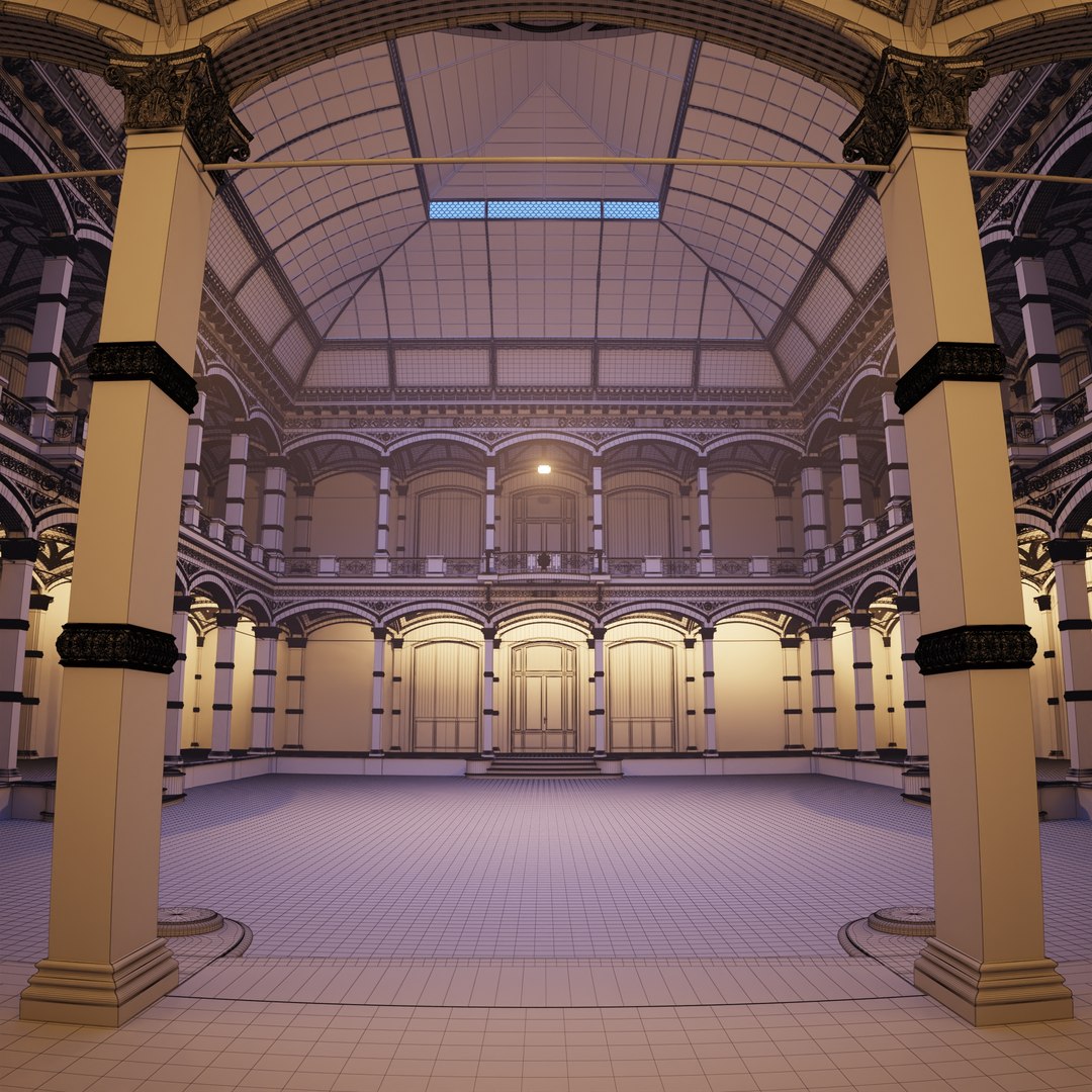 3D Model Atrium Museum Classical - TurboSquid 1689435