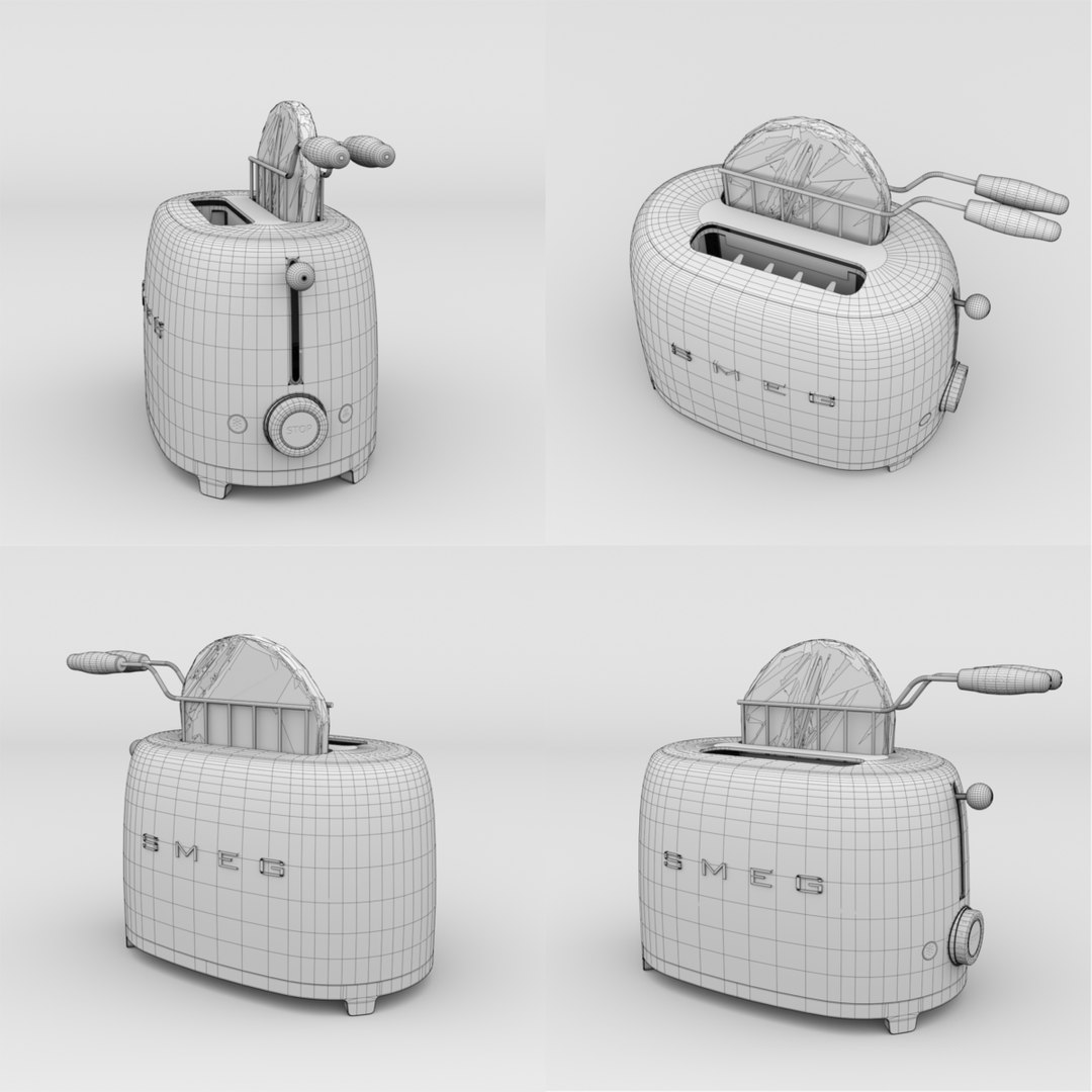 3D Model Blender Smeg Toaster Creme - TurboSquid 1467269