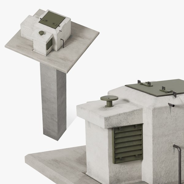 modelo 3d Estructura reforzada de entrada al búnker nuclear ...