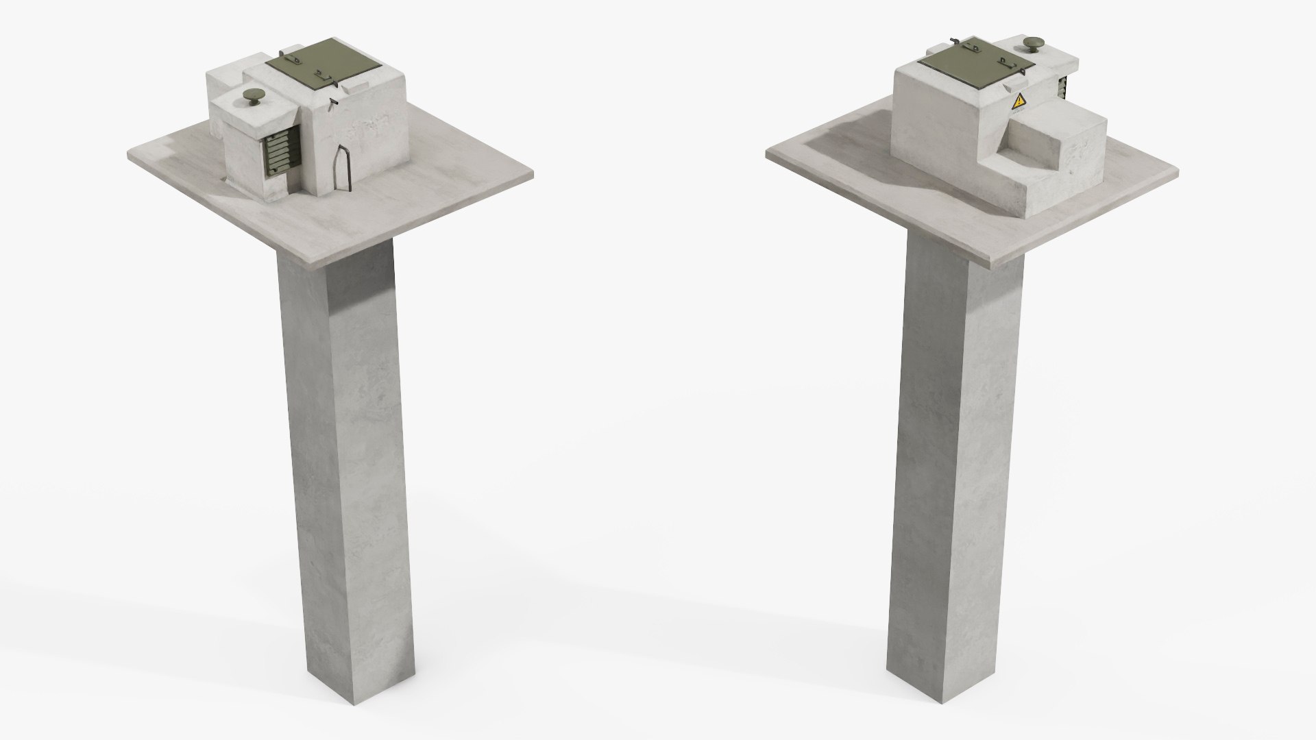 Concrete Bunkers Collection 3D Model - TurboSquid 2428193