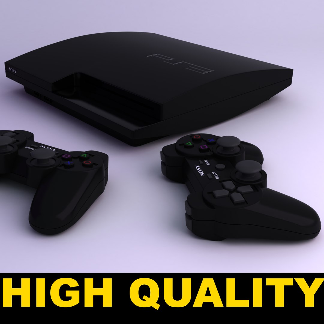 Sony Ps3 Console 3d Model