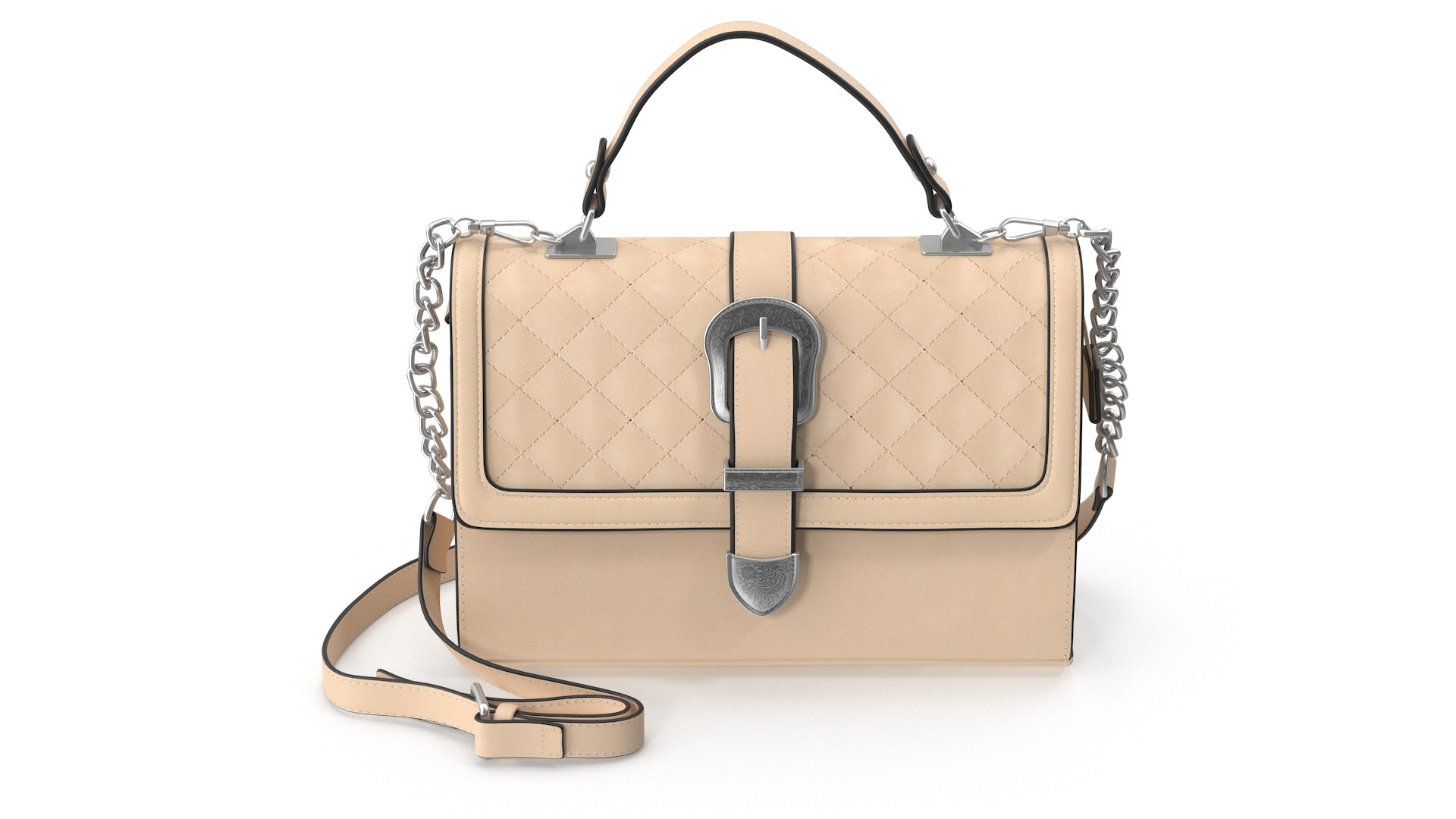 Cream Handbag 3D Model - TurboSquid 2077182