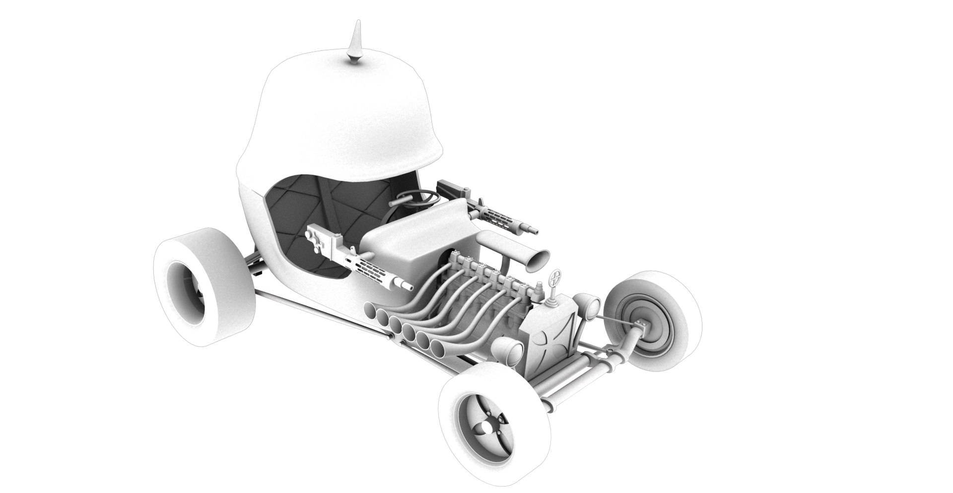 plastic kit car 3d fbx