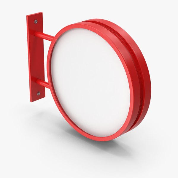 Red Round Wall Billboard model - TurboSquid 1987988