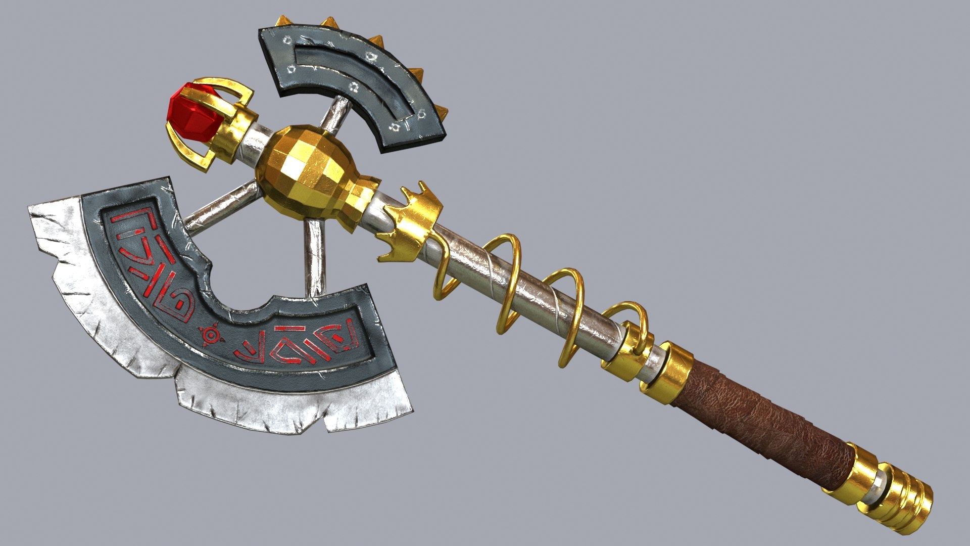 3D Axe Golden Model - TurboSquid 2093314