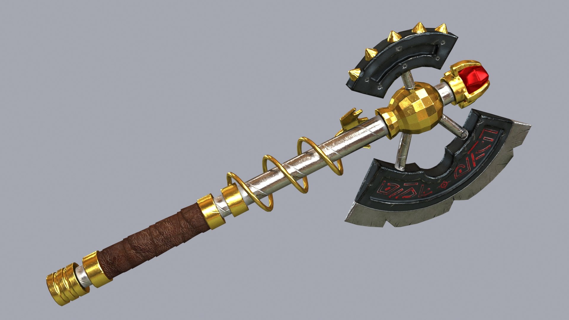 3D Axe Golden Model - TurboSquid 2093314