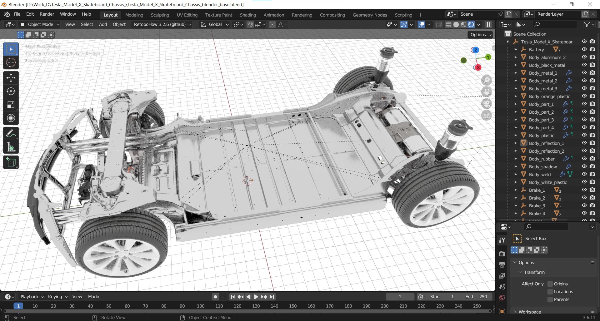 Tesla Model X Skateboard Chassis 3D - TurboSquid 2424739