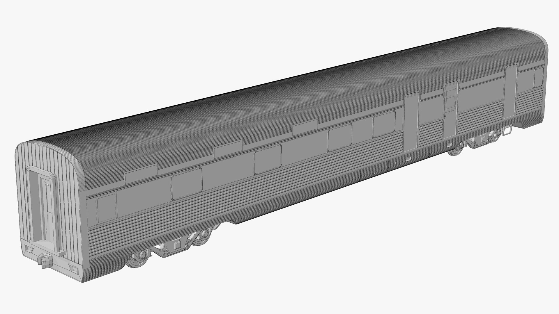 3D Model Australian Great Southern Train - 6 Passenger Railcars ...