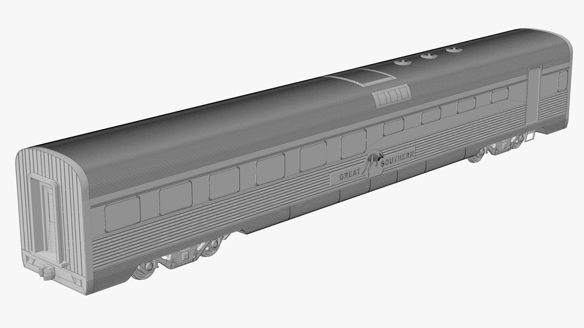 3D Model Australian Great Southern Train - 6 Passenger Railcars ...