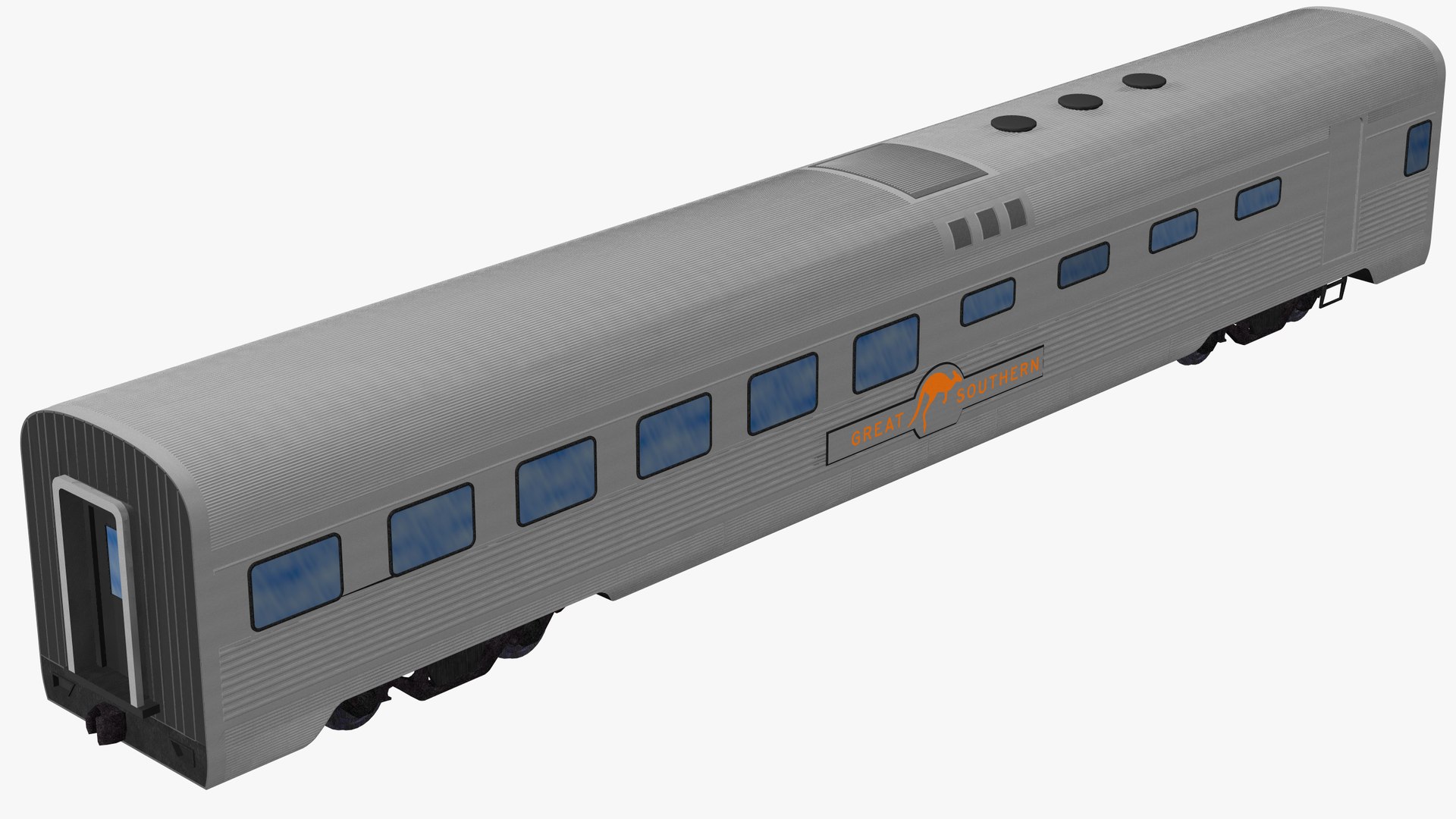 3D Model Australian Great Southern Train - 6 Passenger Railcars ...