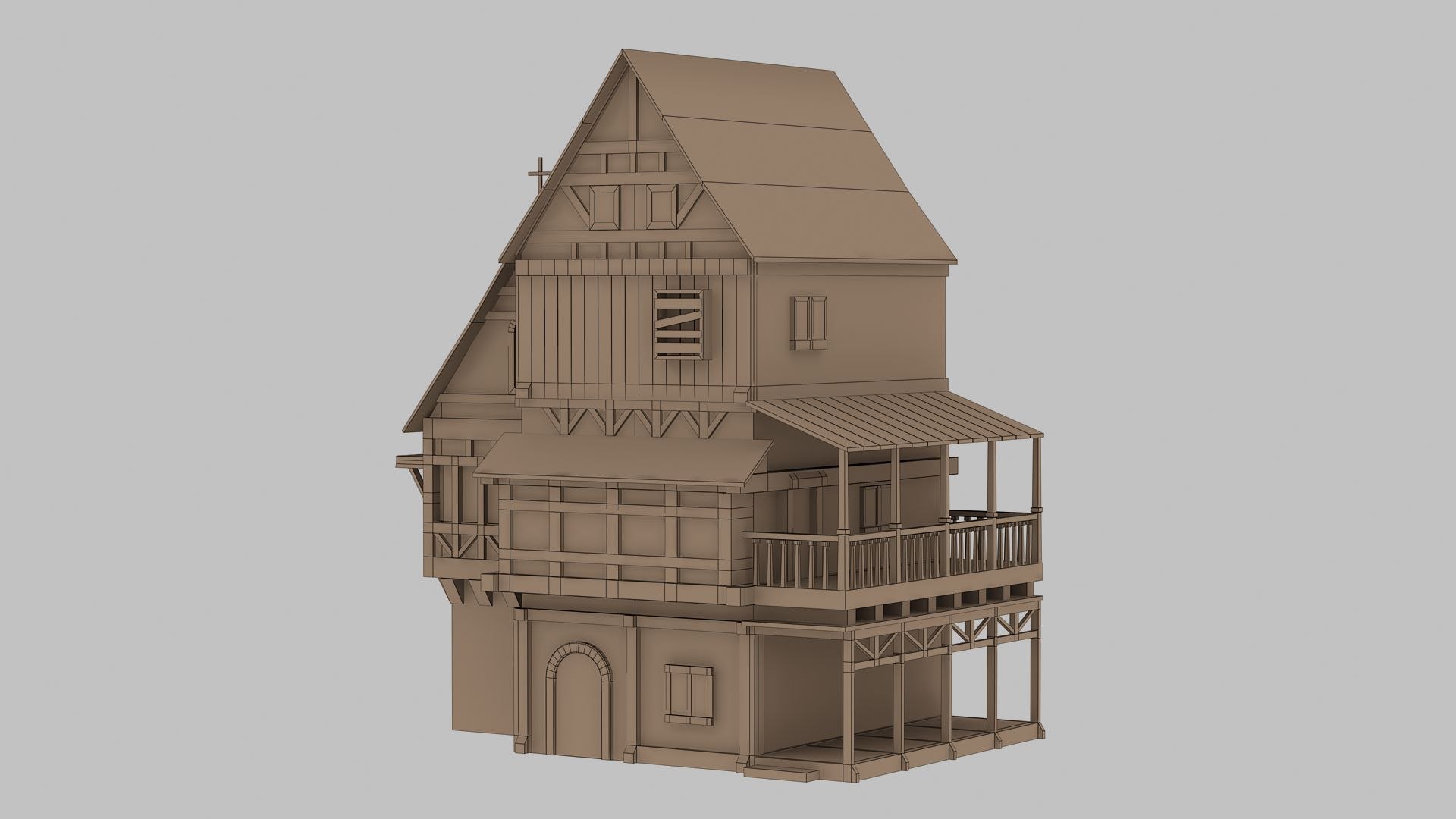 Old Medieval House model - TurboSquid 1774382