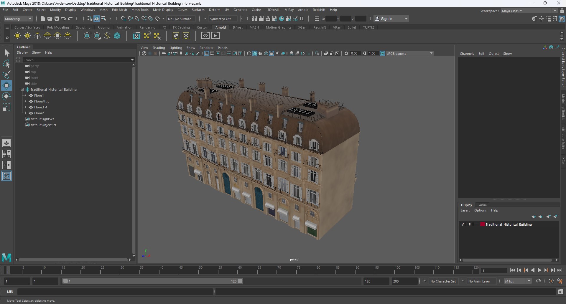 Traditional Historical Building 3D Model - TurboSquid 2295086