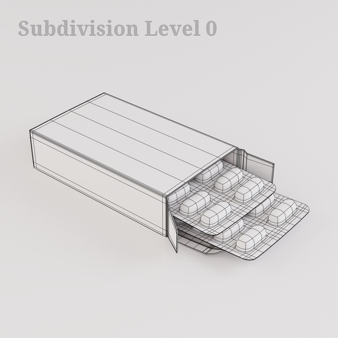 3D model realistic medication package pills - TurboSquid 1198214