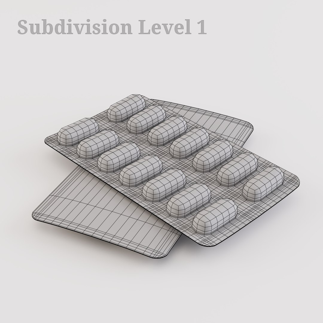 3D model realistic medication package pills - TurboSquid 1198214