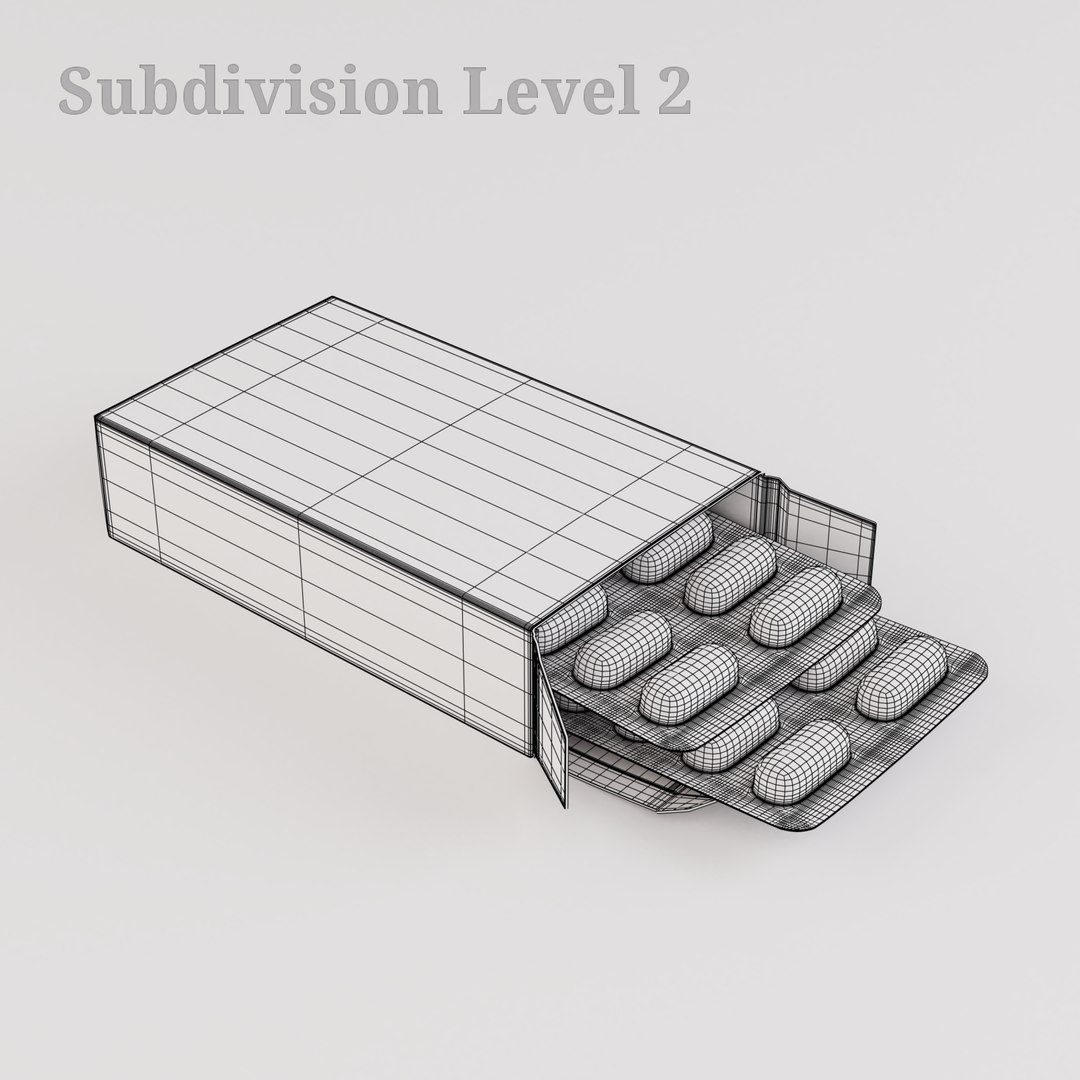 3D model realistic medication package pills - TurboSquid 1198214