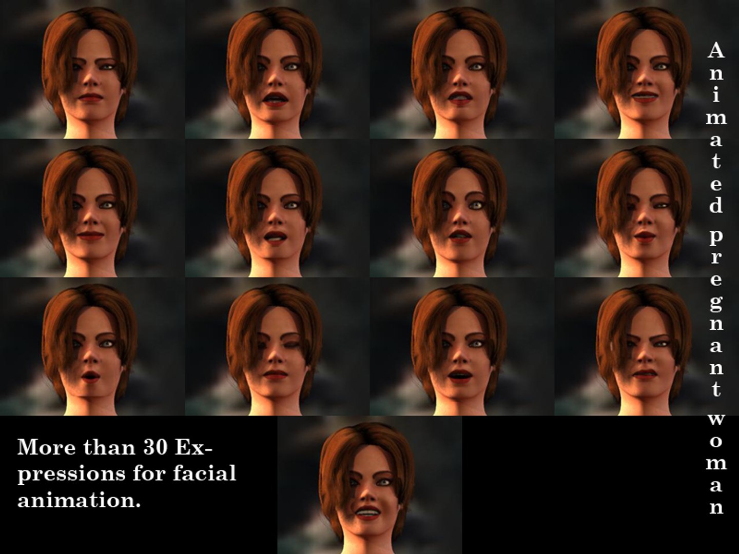 3d Pregnant Woman Animation Model