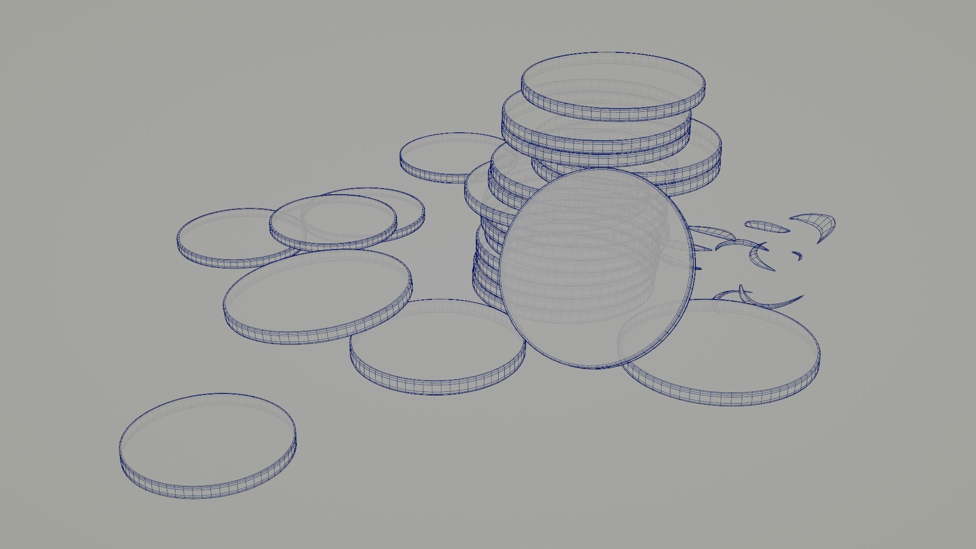 Four Dollars And Eighty Seven Cents In Various Coins Model - TurboSquid ...