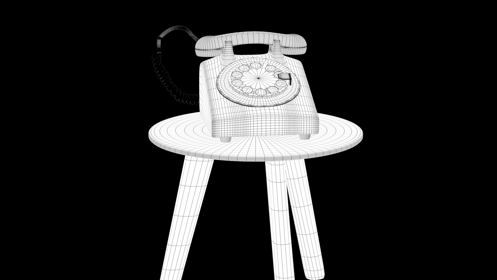3D Rotary Dial Pad Telephone - TurboSquid 1713837