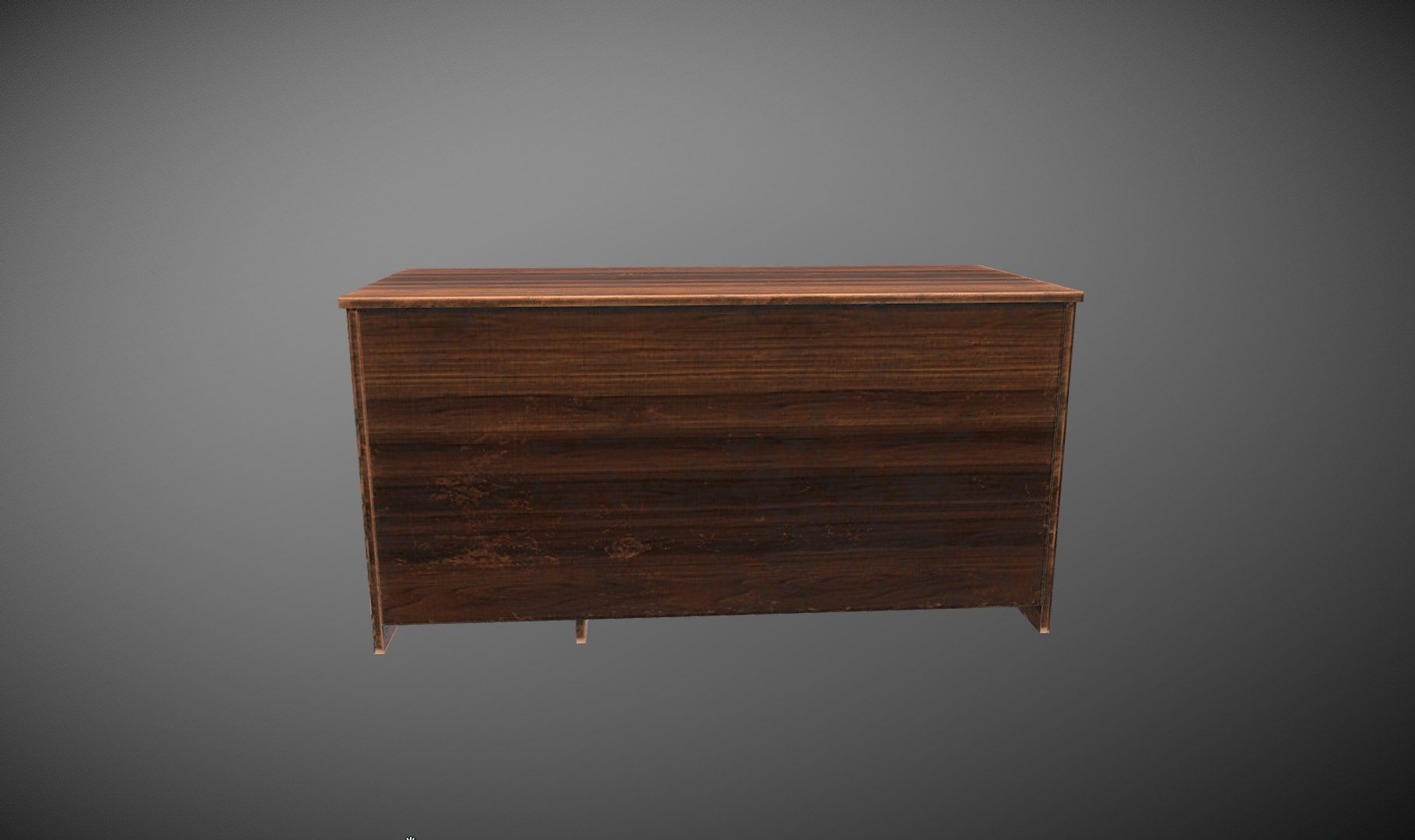3D wooden desk model - TurboSquid 1402147