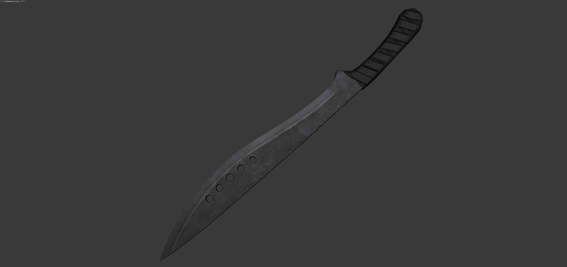 3d model low-poly machete