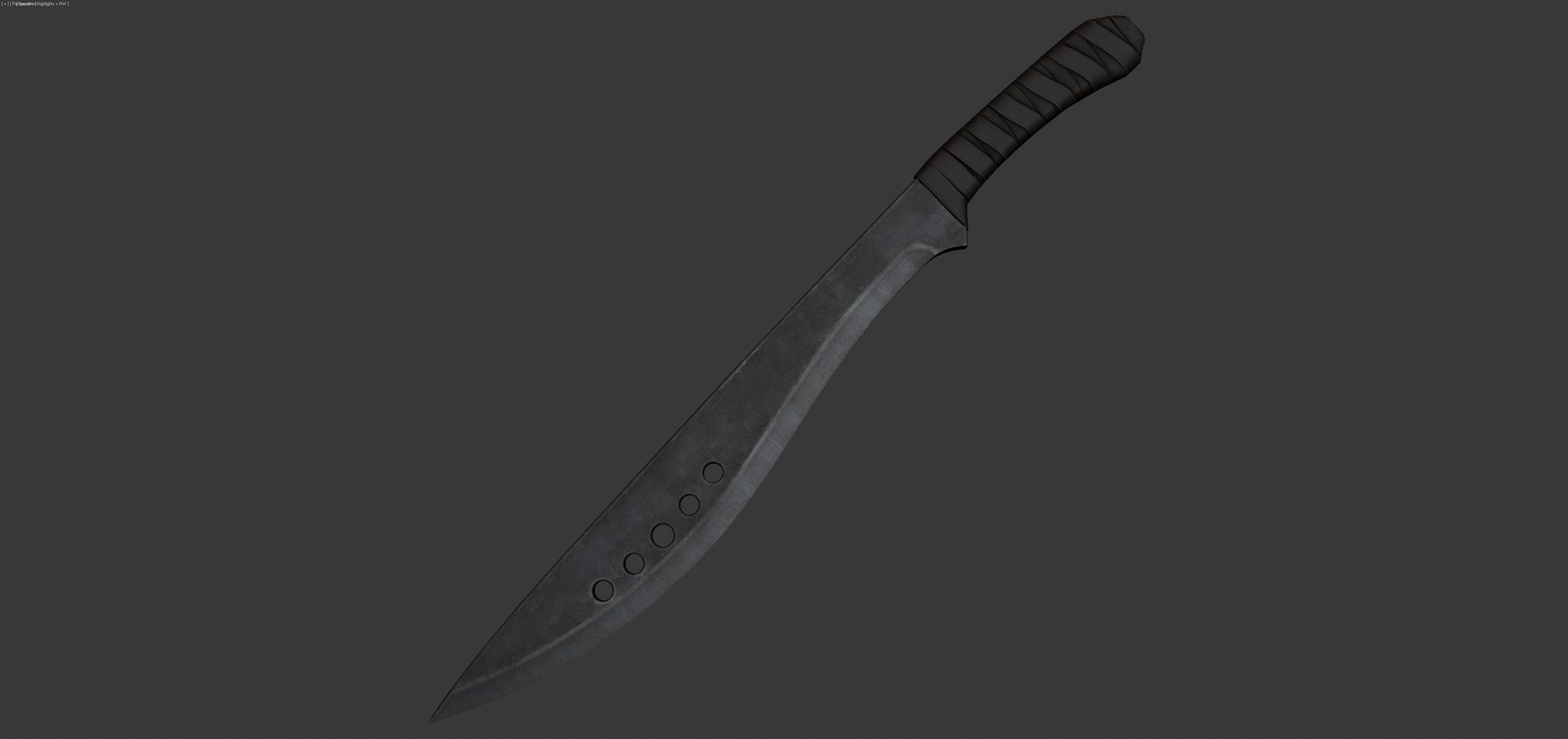 3d model low-poly machete