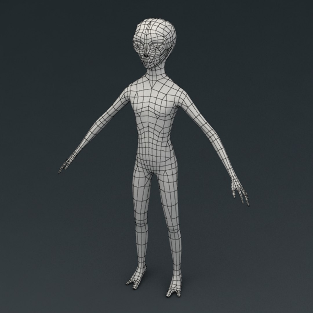 Alien Rigged 3d Model