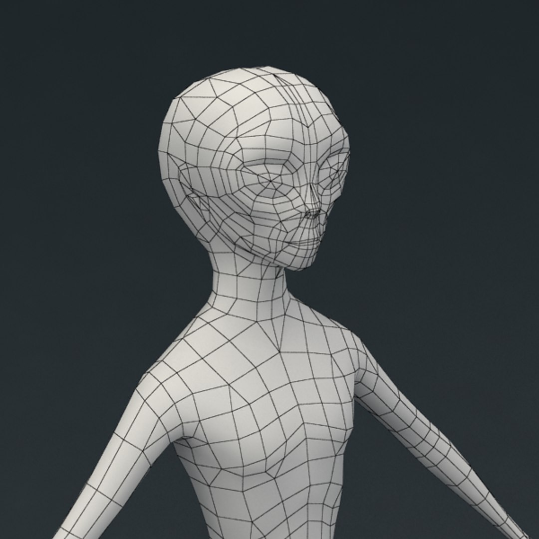 Alien Rigged 3d Model