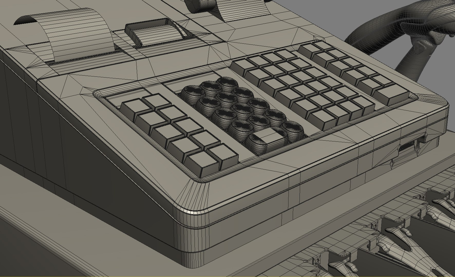 3d Cash Register Sharp Er-a347 Model