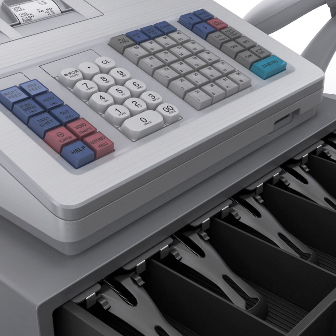 3d Cash Register Sharp Er-a347 Model