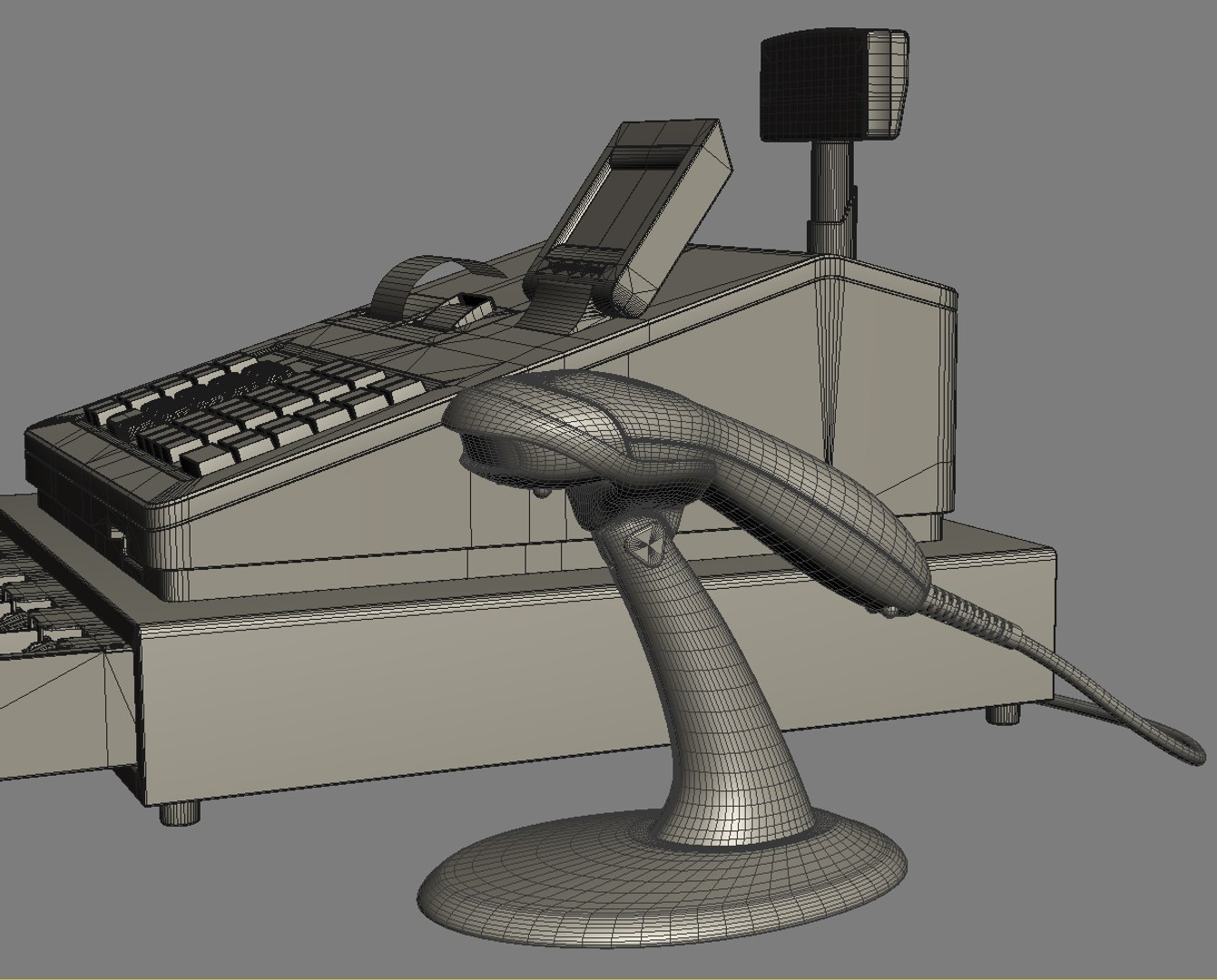 3d Cash Register Sharp Er-a347 Model