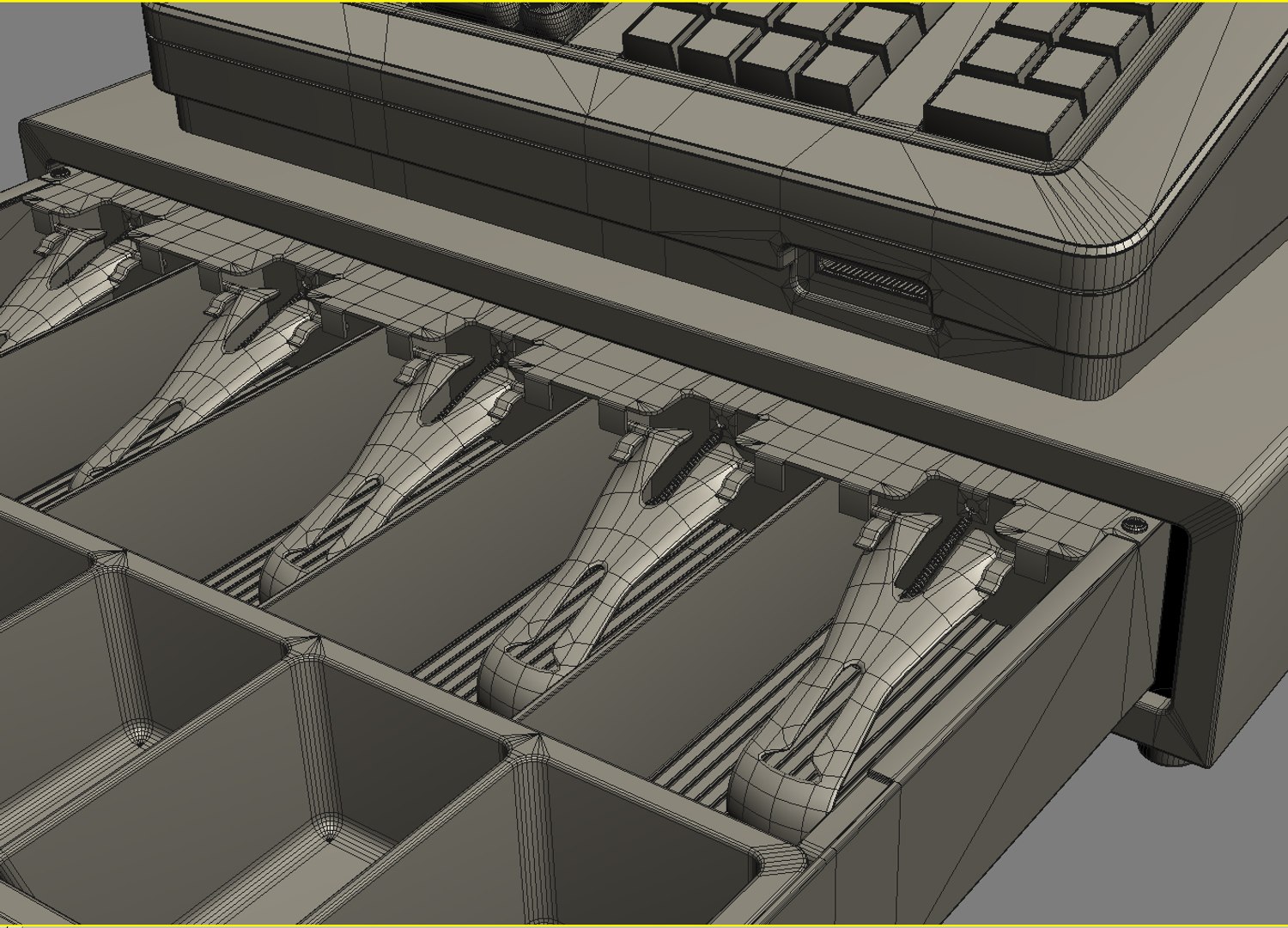 3d Cash Register Sharp Er-a347 Model