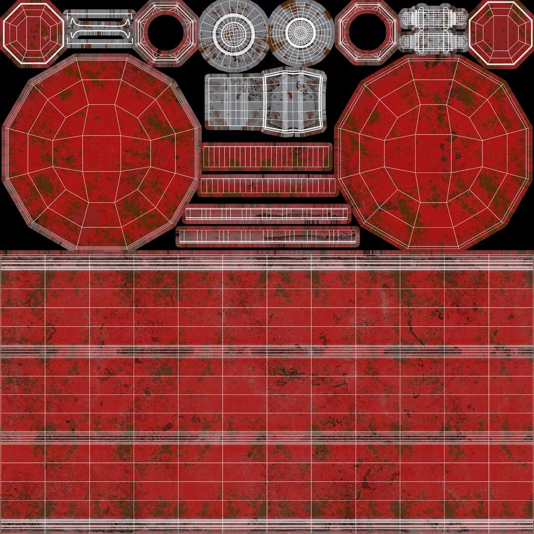 Steel Barrel - Red - Rusted 3D - TurboSquid 2122796