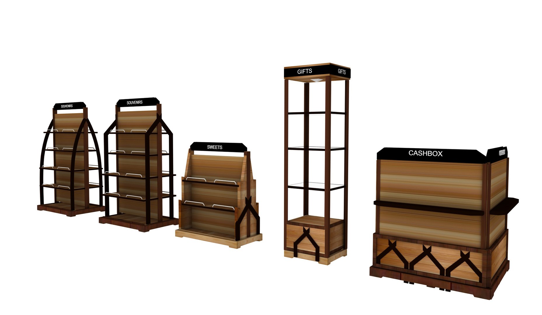 3D Showcase Shop Duty-free Model - TurboSquid 1283807