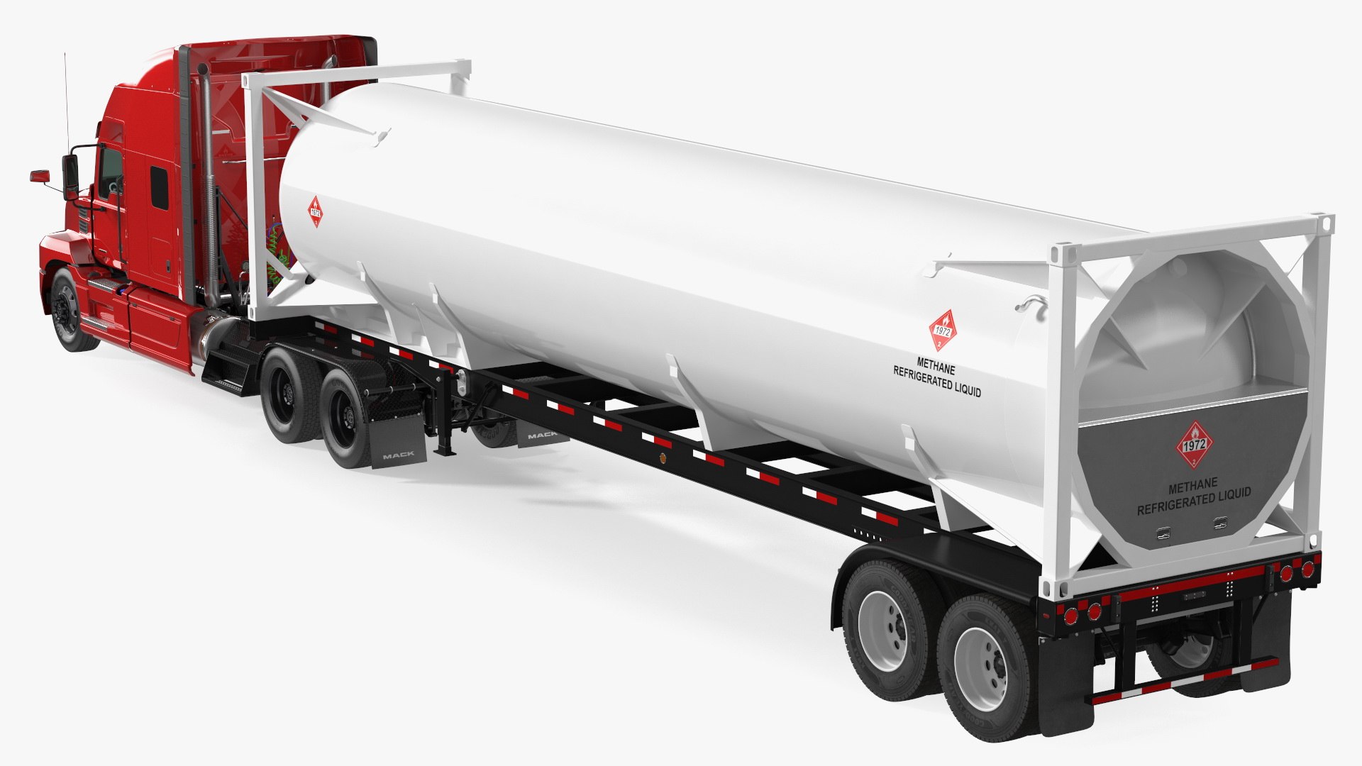 Mack Anthem Truck with LNG Semi Trailer Gas Tank 3D model - TurboSquid ...