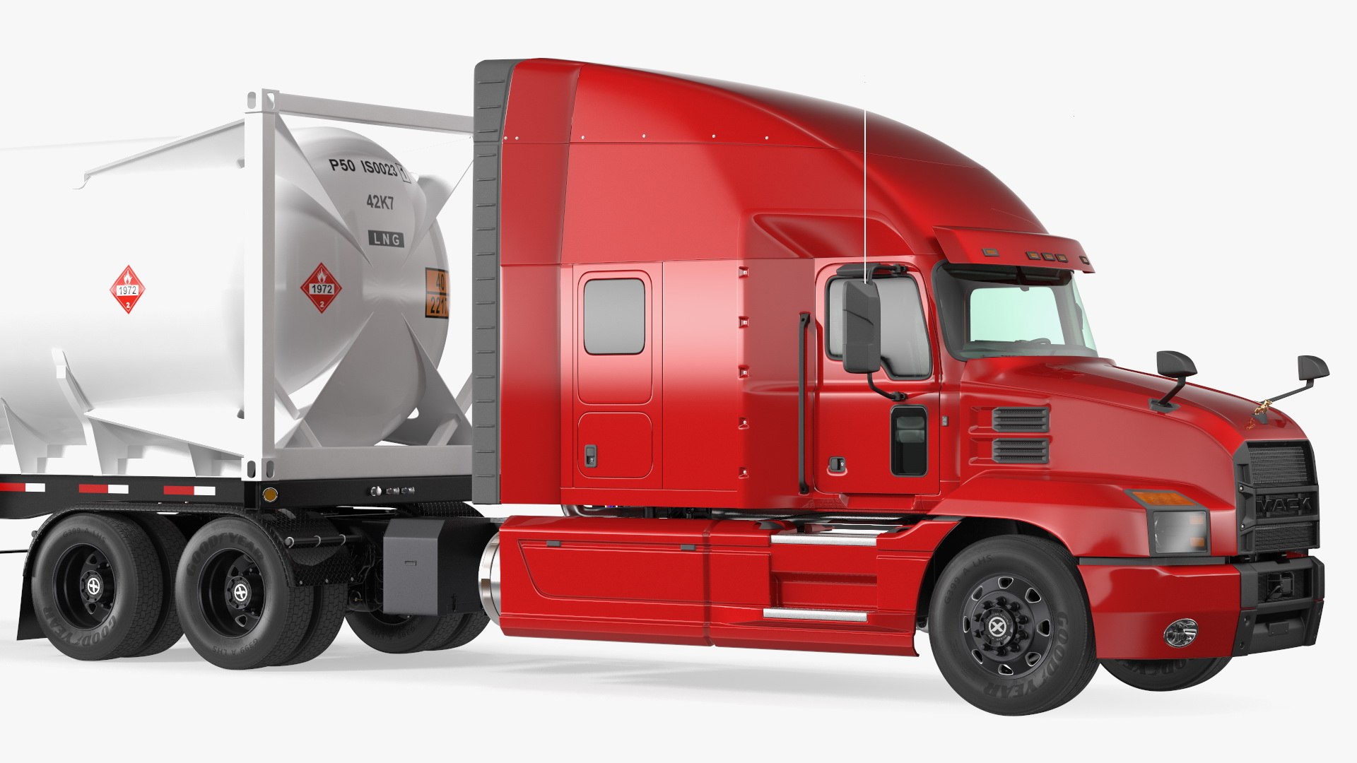 Mack Anthem Truck with LNG Semi Trailer Gas Tank 3D model - TurboSquid ...