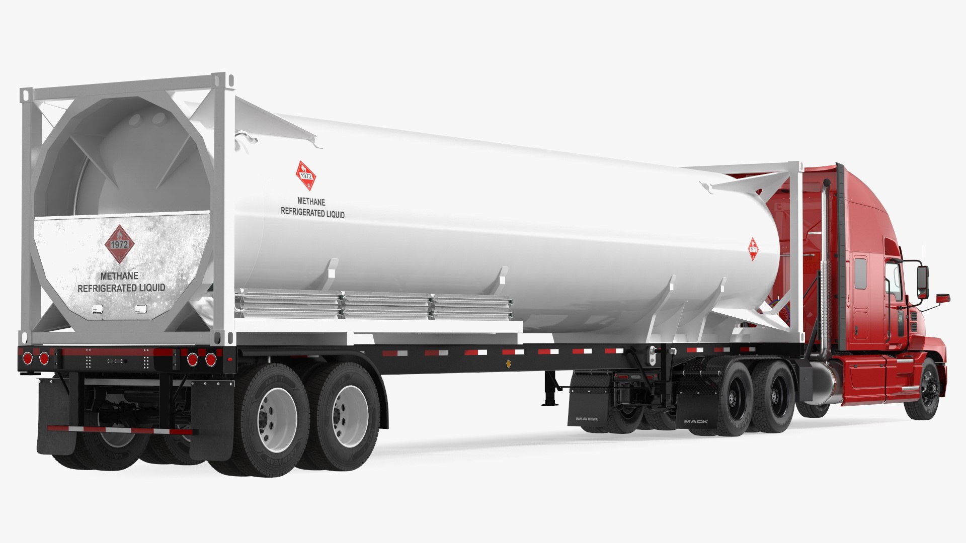 Mack Anthem Truck with LNG Semi Trailer Gas Tank 3D model - TurboSquid ...