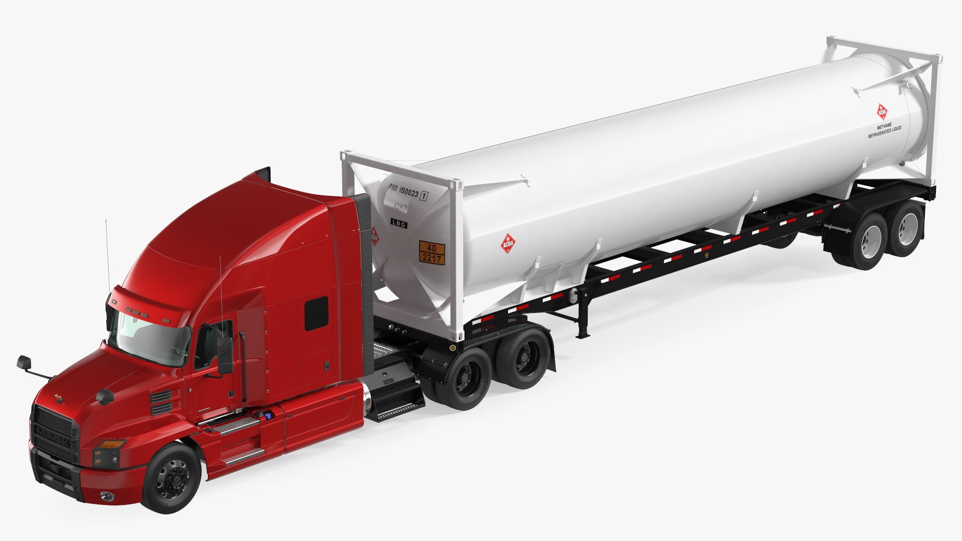 Mack Anthem Truck with LNG Semi Trailer Gas Tank 3D model - TurboSquid ...