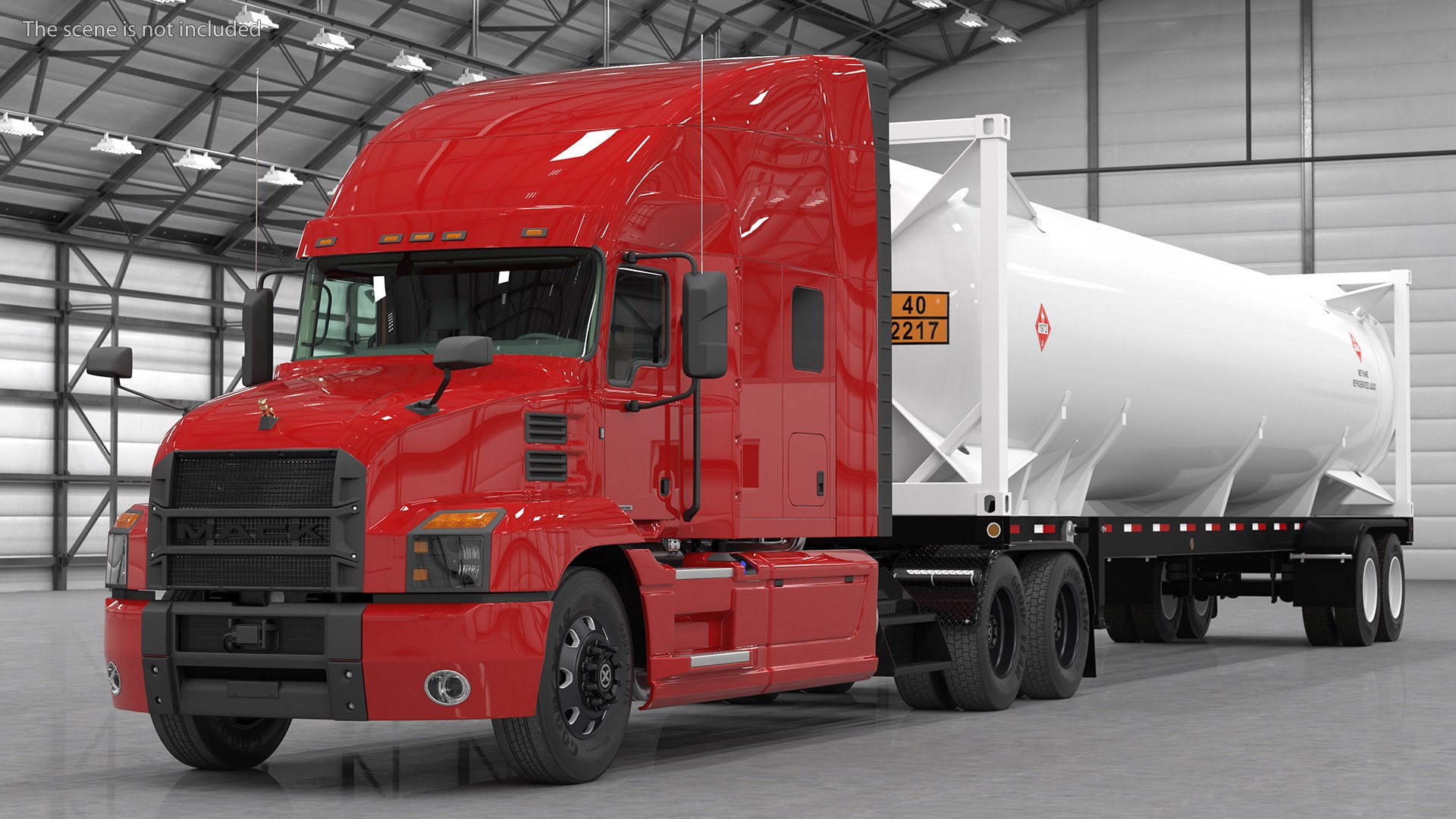 Mack Anthem Truck with LNG Semi Trailer Gas Tank 3D model - TurboSquid ...