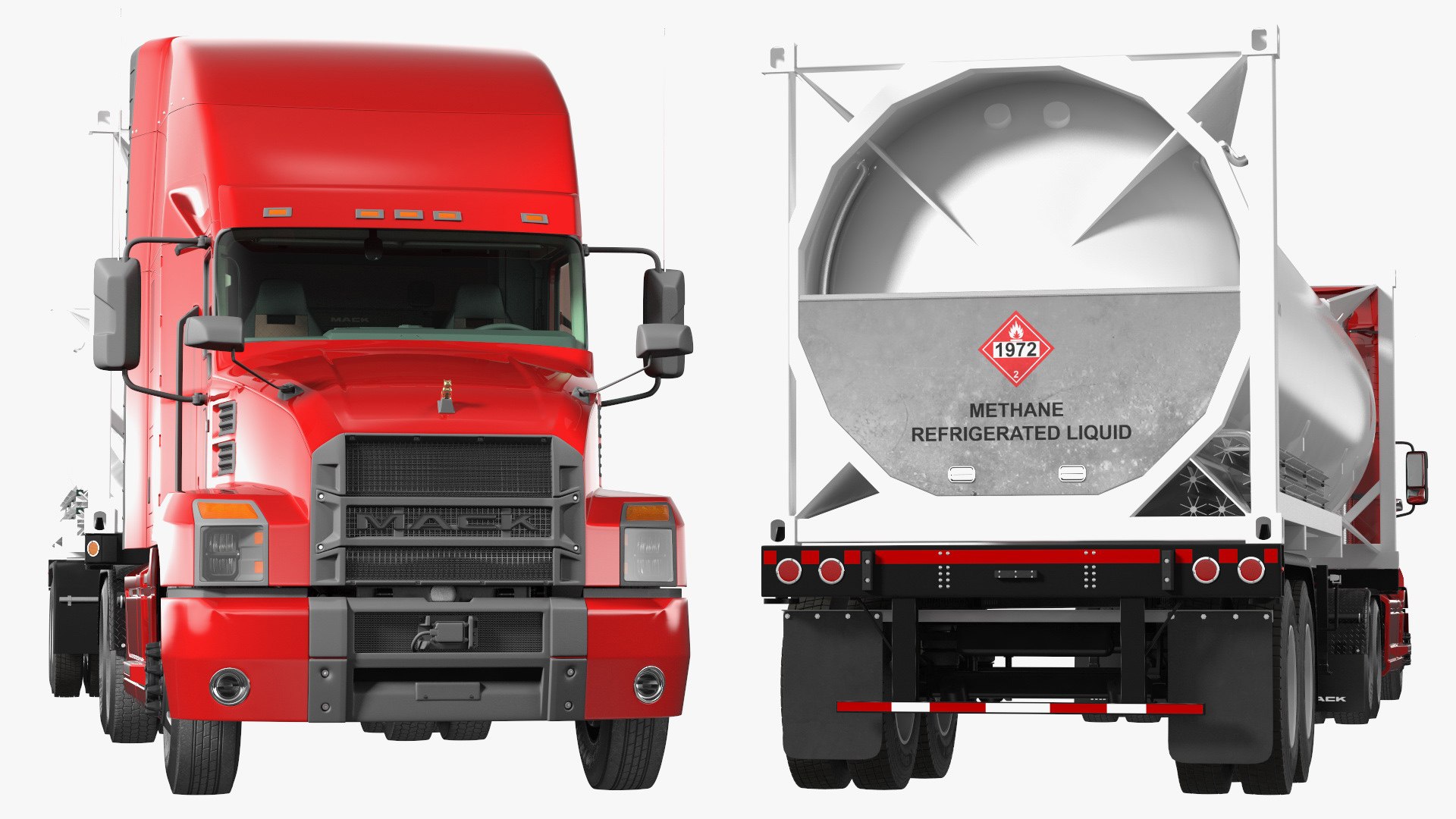 Mack Anthem Truck with LNG Semi Trailer Gas Tank 3D model - TurboSquid ...